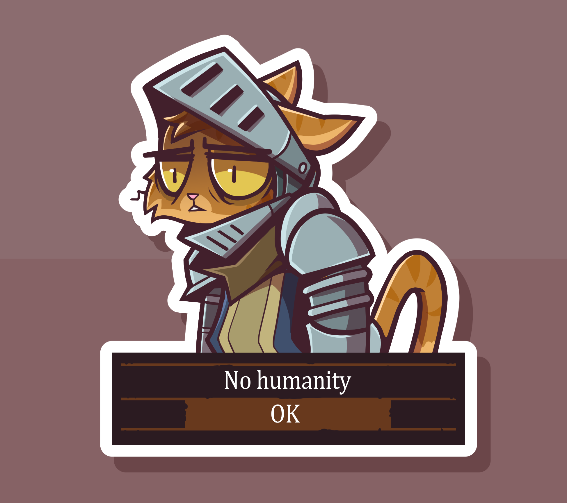No Humanity (4'' Sticker) – B.B.'s Art Boutique